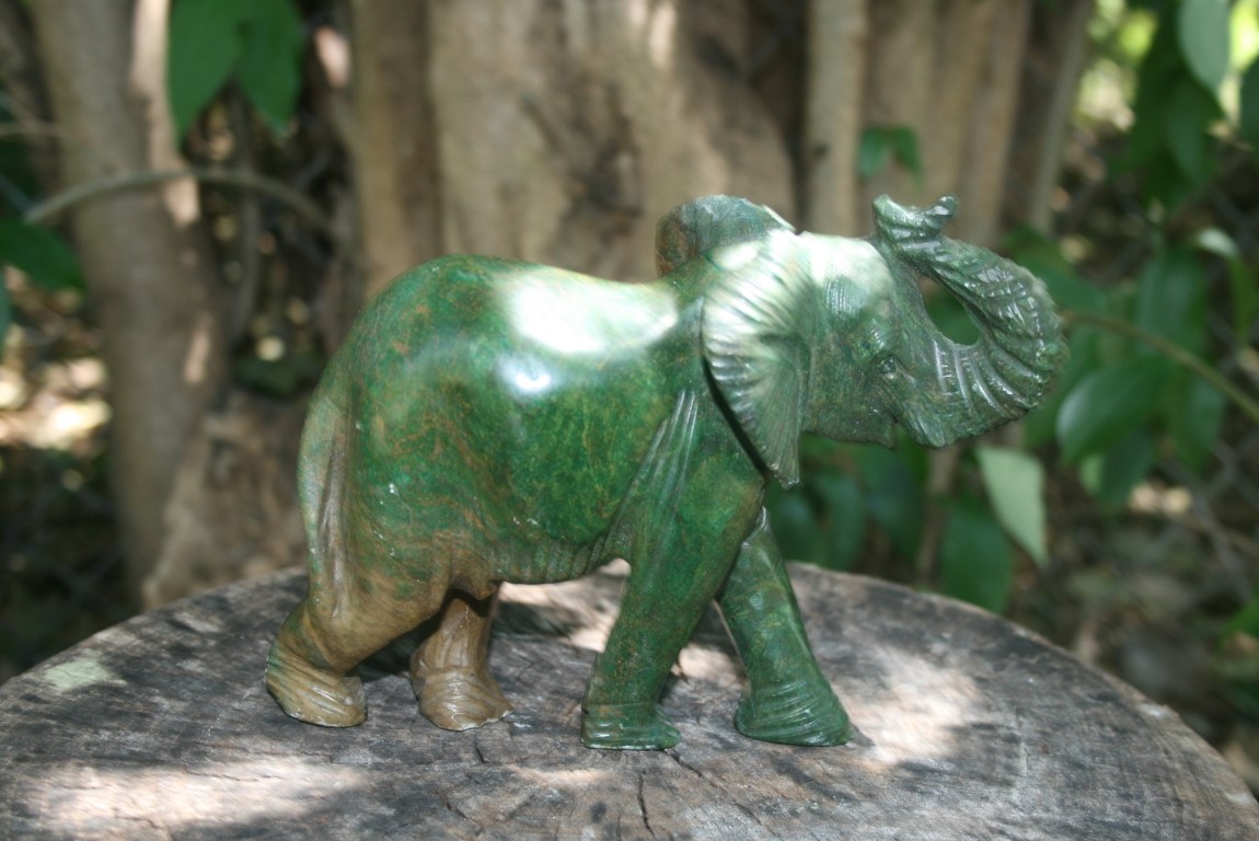 Crystal Wizard Beautiful Verdite Gemstone Elephant Access wisdom and ...