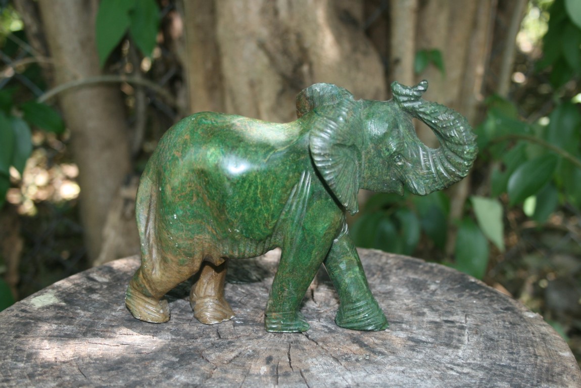 Crystal Wizard Beautiful Verdite Gemstone Elephant Access wisdom and ...