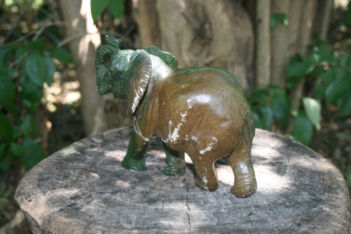 Crystal Wizard Beautiful Verdite Gemstone Elephant Access wisdom and ...